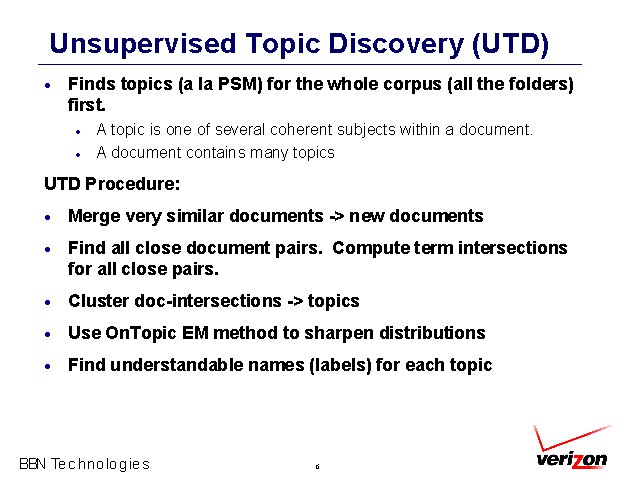 Unsupervised Topic Discovery (UTD)